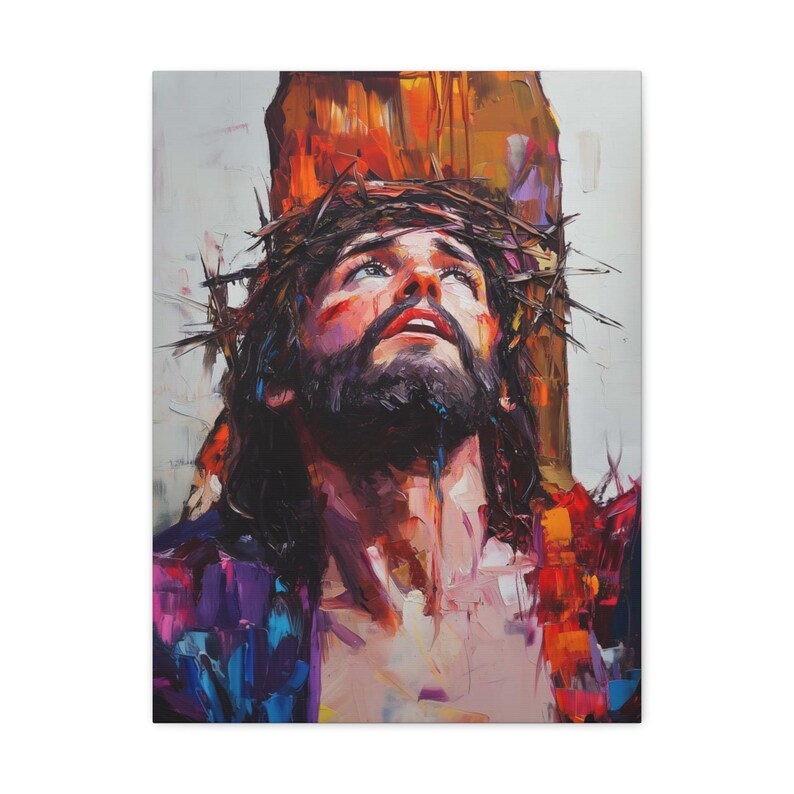Jesus on Cross - Biblical Art - Home Decor - Christian Gifts - Birthday ...