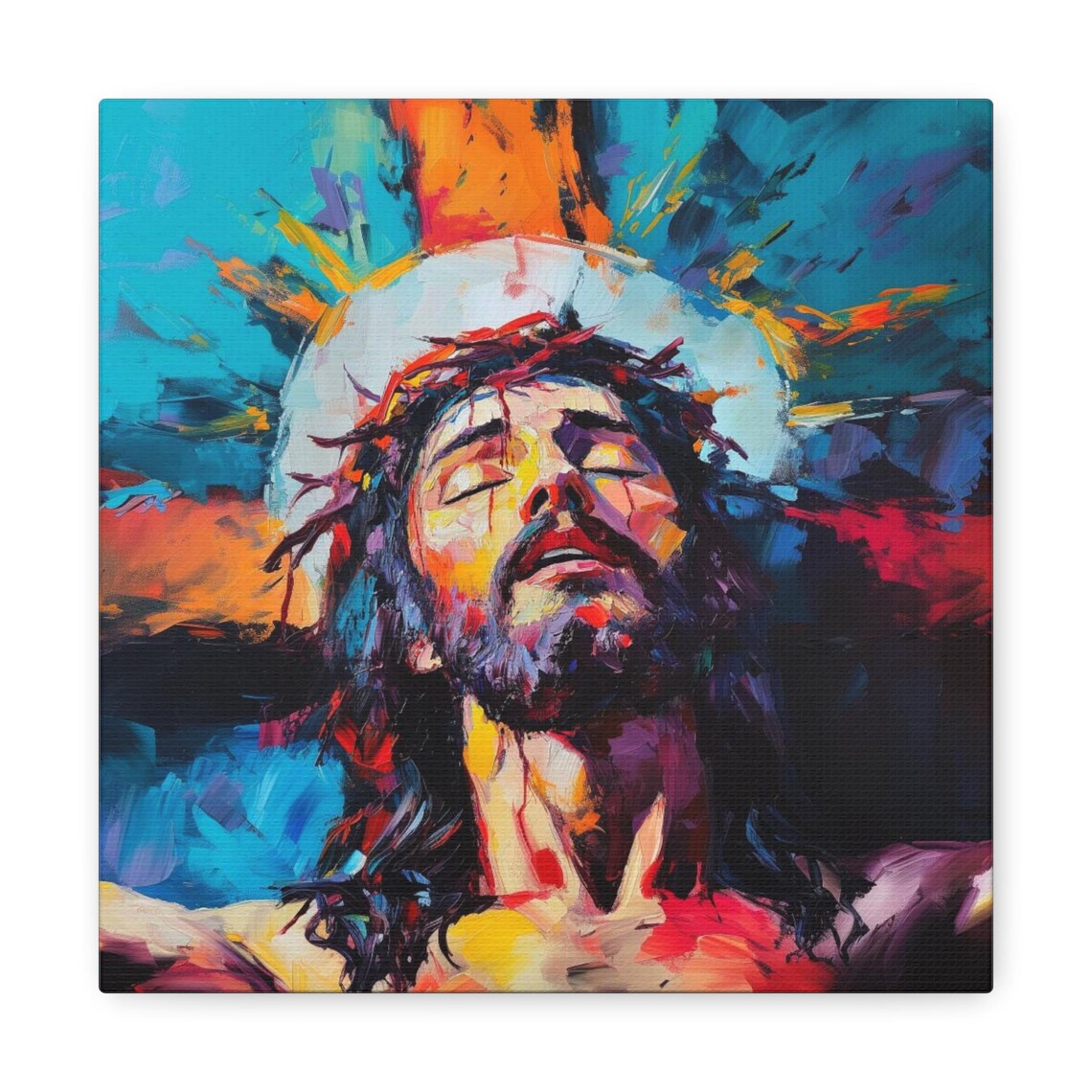 Jesus on Cross Biblical Art Home Decor Christian Gifts Birthday Gifts ...