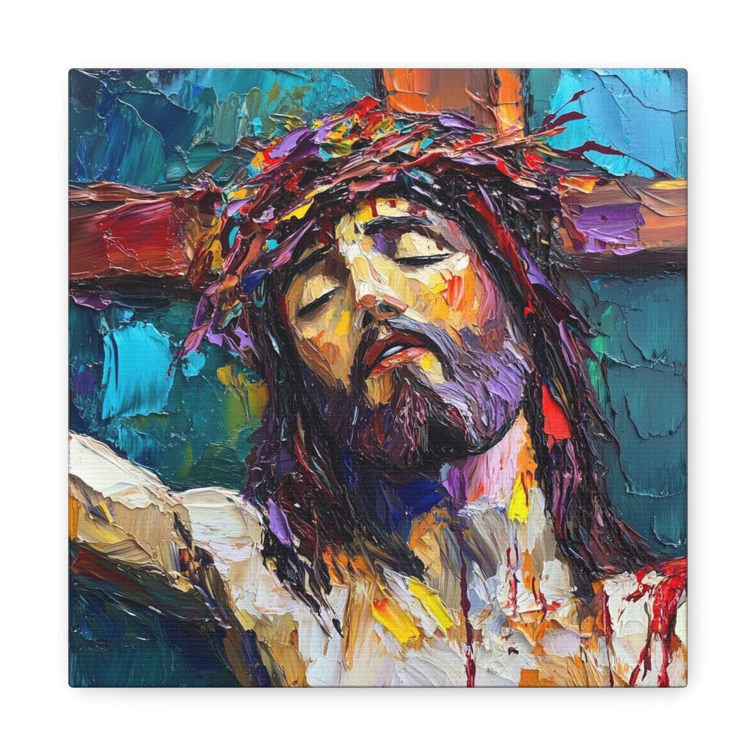 Jesus on Cross - Biblical Art - Home Decor - Christian Gifts - Birthday ...