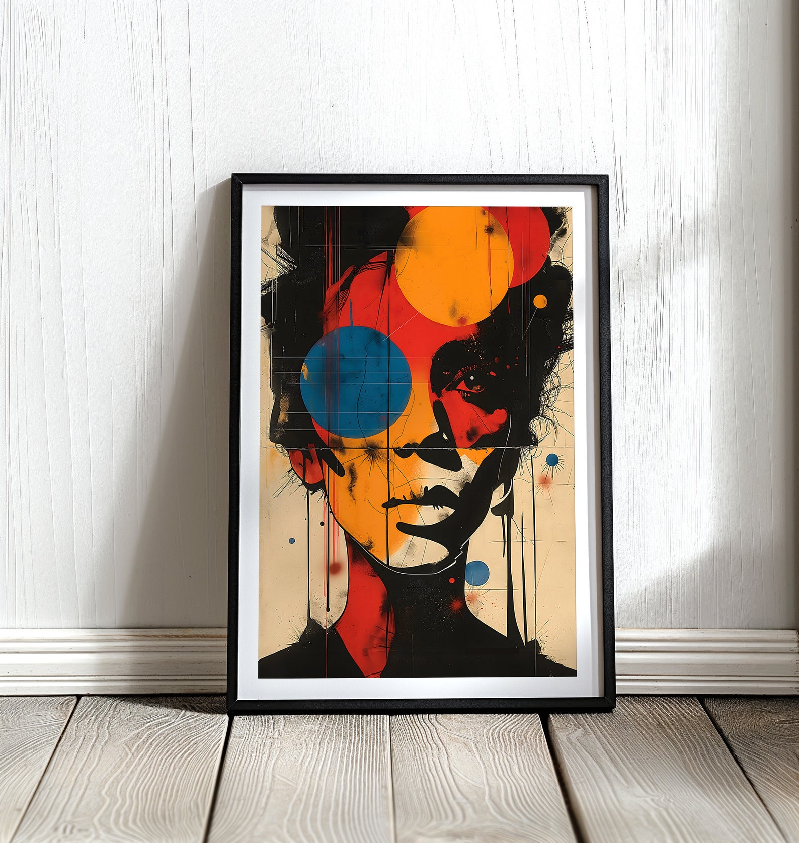 Abstract Facescape Digital Poster | Artistic Modern Wall Decor ...