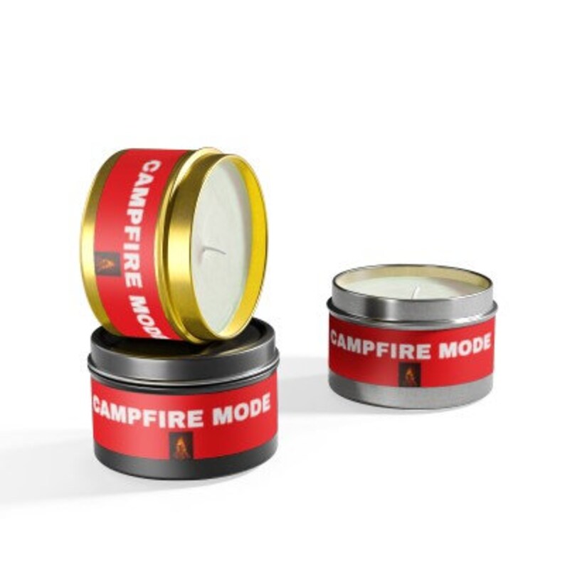 Campers Tin Candle, Camping Candles, Outdoor Candles, Campfire Scented ...