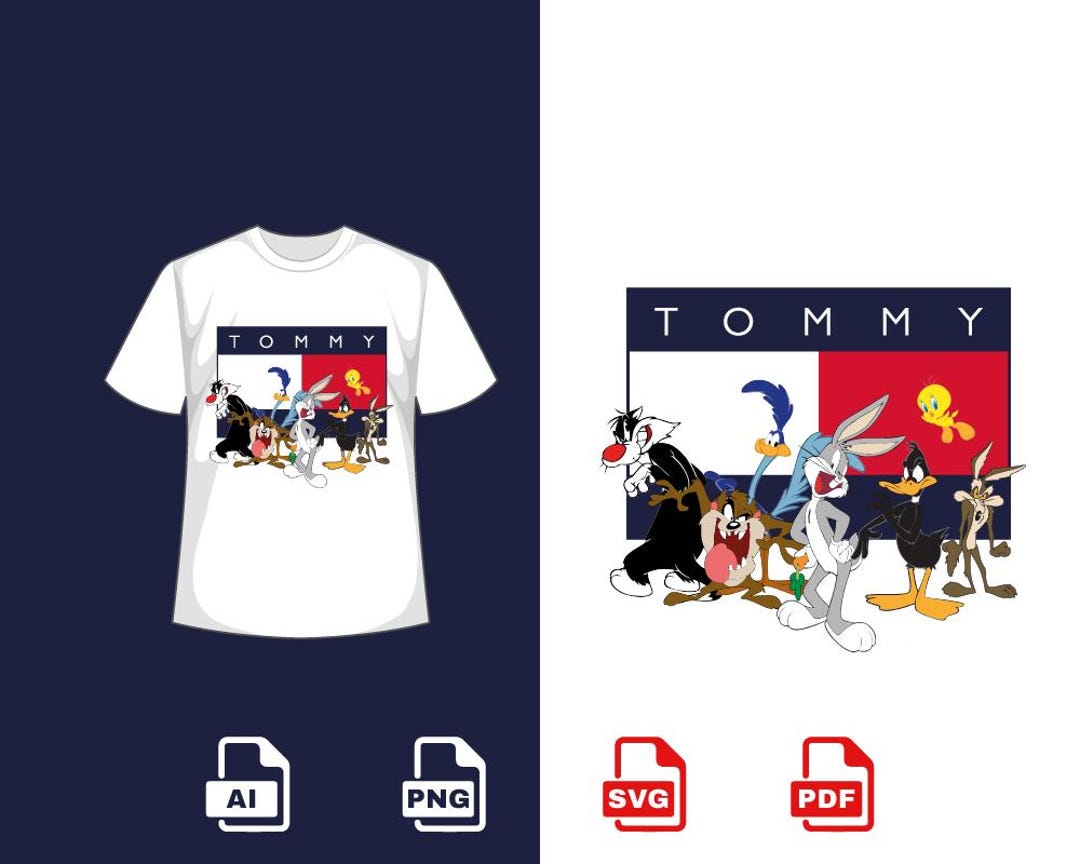 Tommy Hilfiger Logo With Anime svg-png-pdf Tshirt Shirt Hoodie Cupa ...