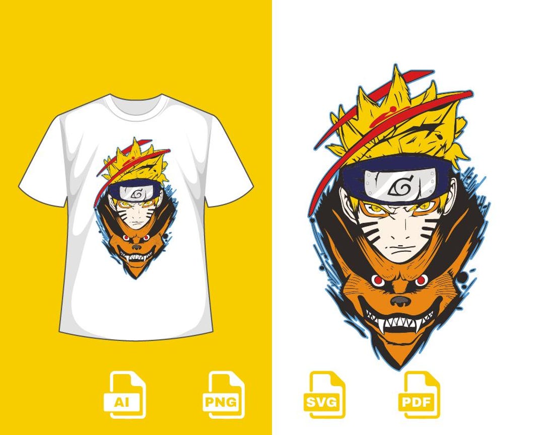 Anime Naruto Layered SVG, Anime-Vektor, druckfertig, Sublimationsdesign ...