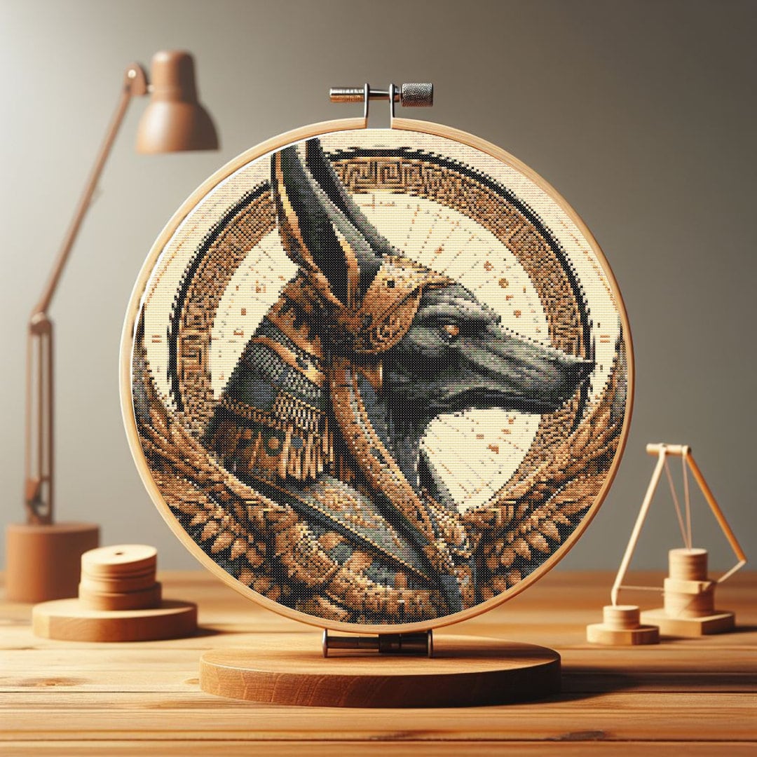 Ancient Egyptian Period Anubis Cross Stitch Model-digital Design ...