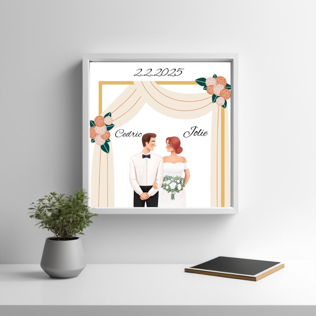 Personalized Wedding Metric Names and Date Keepsake Gift Custom PDF ...