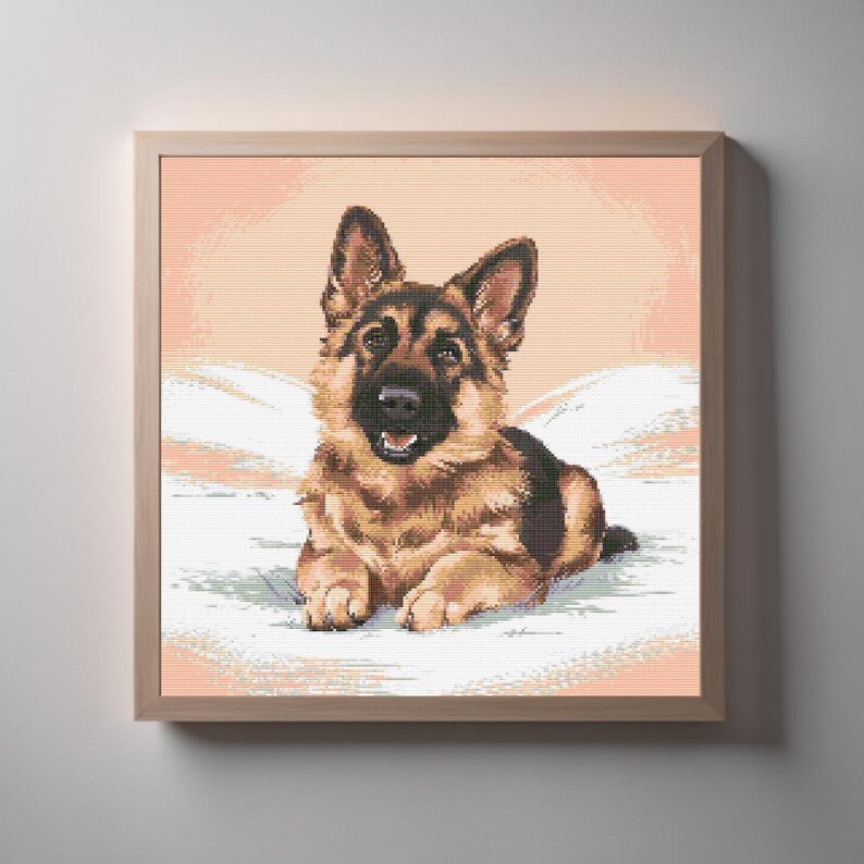 German Shepherd Cross Stitch Pattern-instant PDF Download-hoop ...