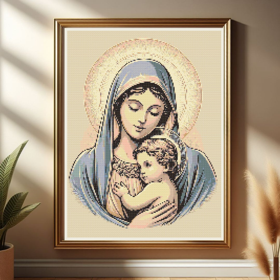 Virgin Mary Cross Stitch Pattern - Digital Download-cross Stitch ...