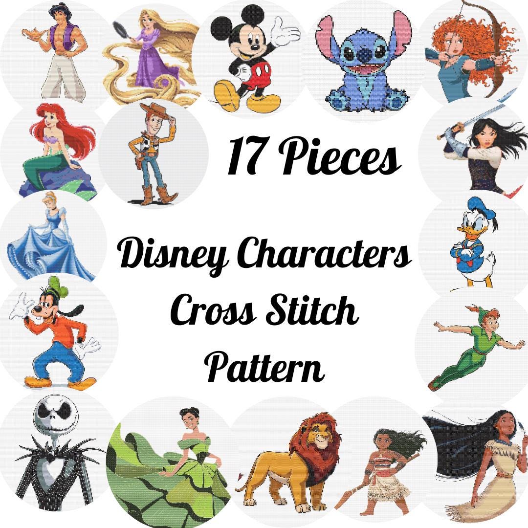 17 Piece Cardboard Character Pack-disn3ey Characters Pack-hoop Art ...