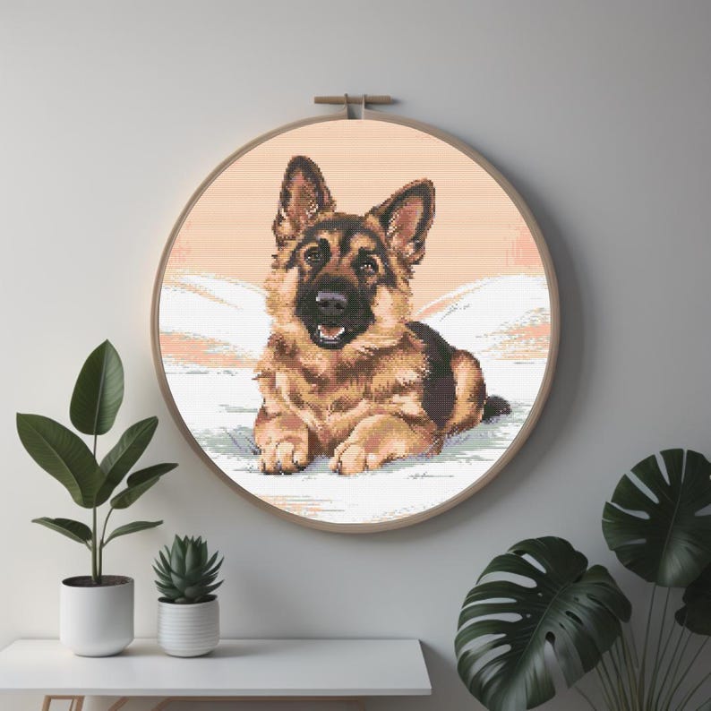 German Shepherd Cross Stitch Pattern-instant PDF Download-hoop ...