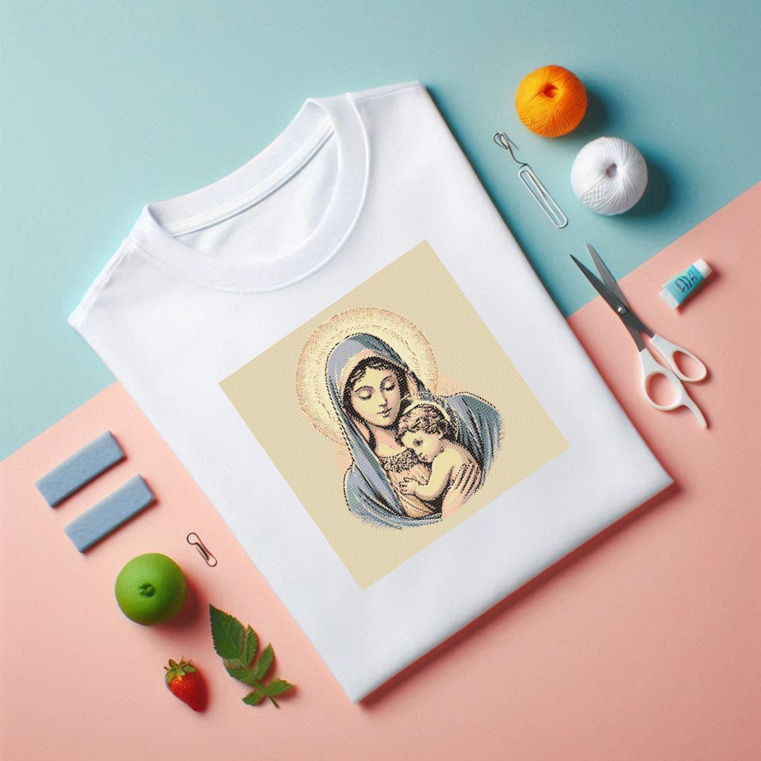 Virgin Mary Cross Stitch Pattern - Digital Download-cross Stitch ...