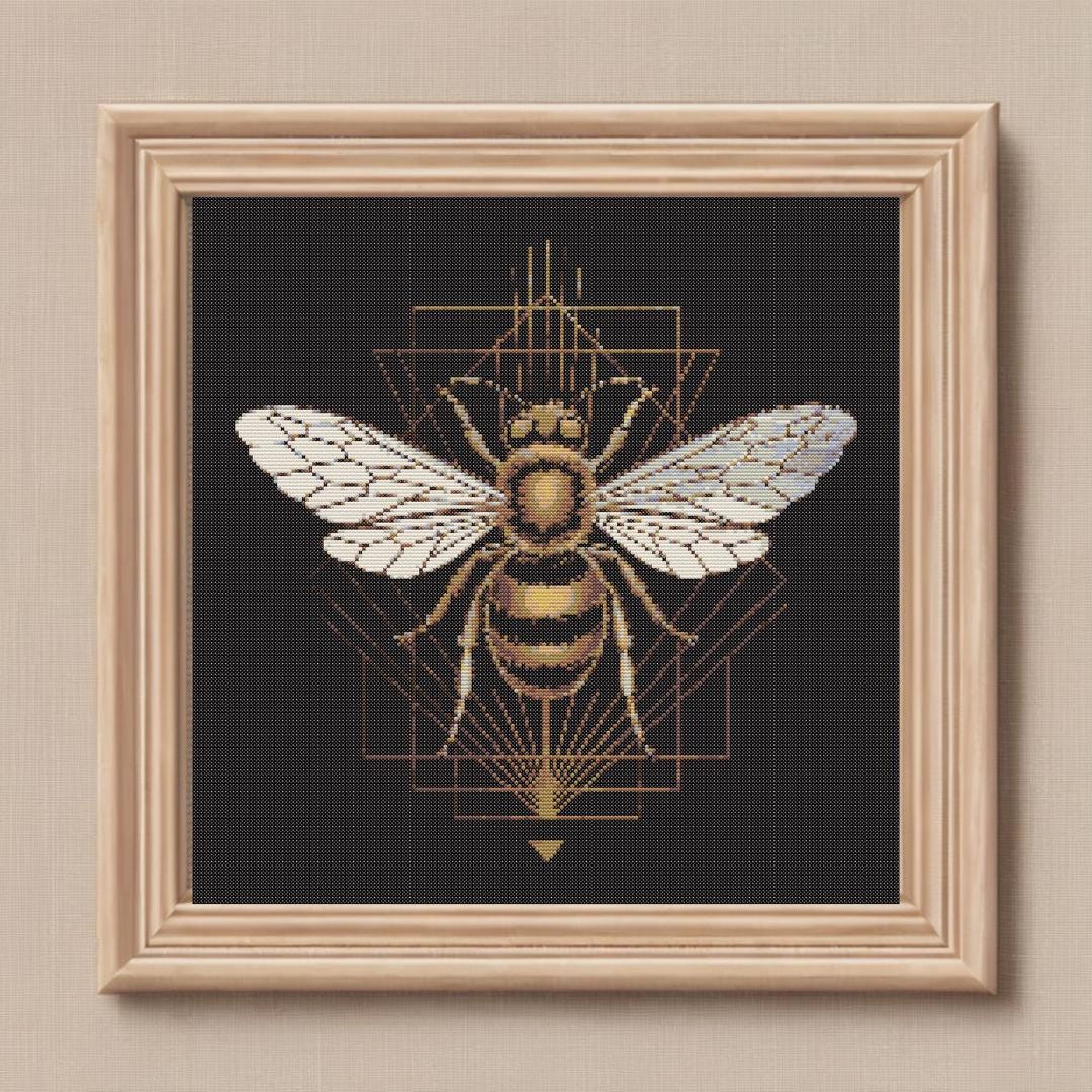 Gothic Ari Cross Stitch Model-modern Embroidery File-hoop Art-bee ...