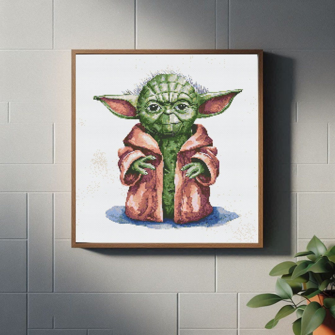 Starwars Cross Stitch -yoda Cross Stitch Model-baby Yoda- Digital Cross ...