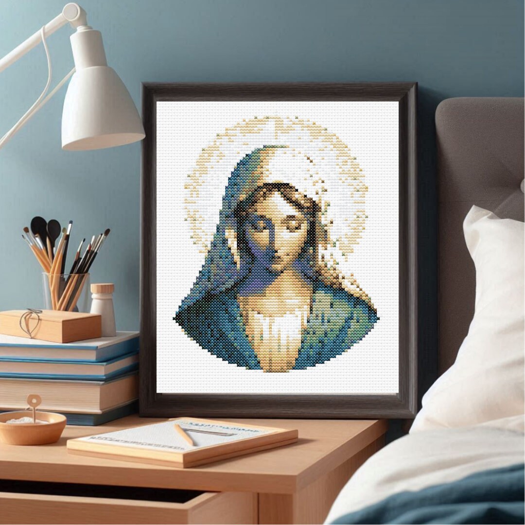 Virgin Mary Cross Stitch Pattern - Digital Download-cross Stitch ...