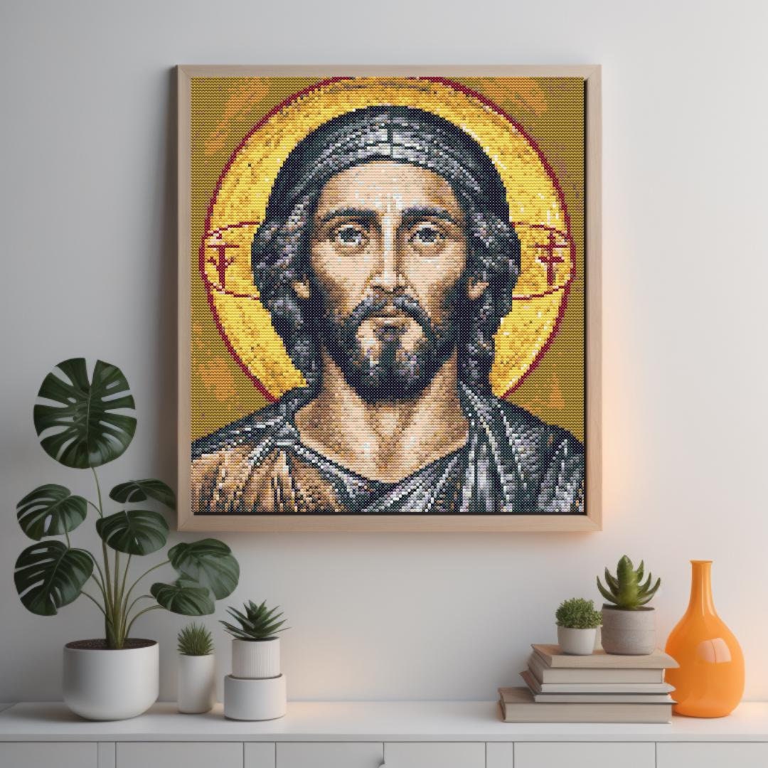 Jesus Cross Stitch Pattern PDF - Elegant Style Christian Symbol Cross ...
