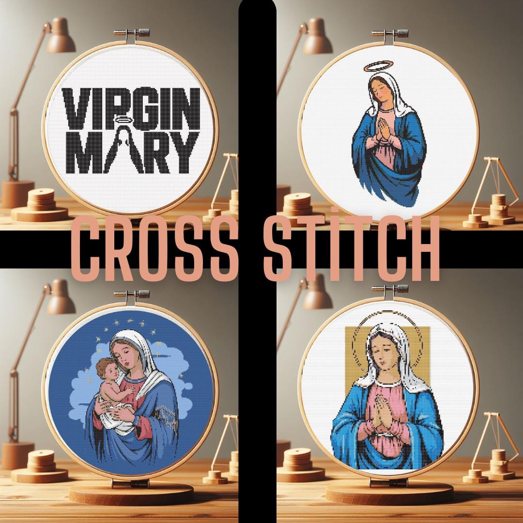 Virgin Mary Cross Stitch Pattern - Digital Download-cross Stitch ...