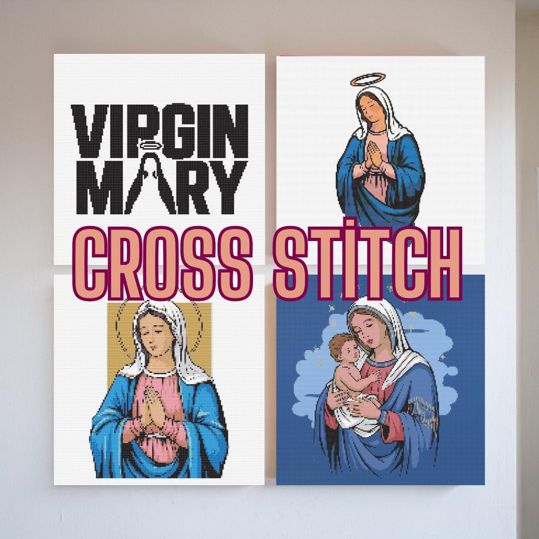 Virgin Mary Cross Stitch Pattern - Digital Download-cross Stitch ...