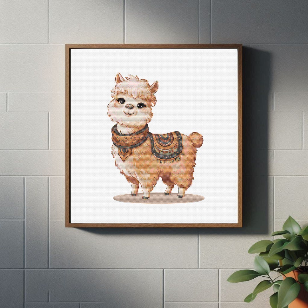 Alpaca Cross Stitch Model - Cross Stitch With Animal Figures - Add ...