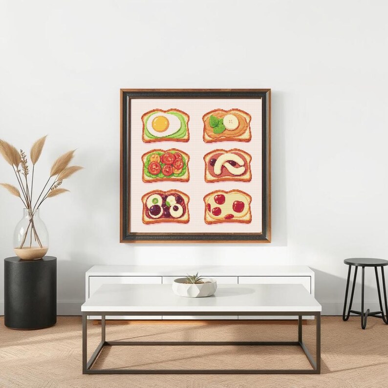 Toast Cross Stitch Pattern: Kitchen Breakfast Design (PDF) - Etsy