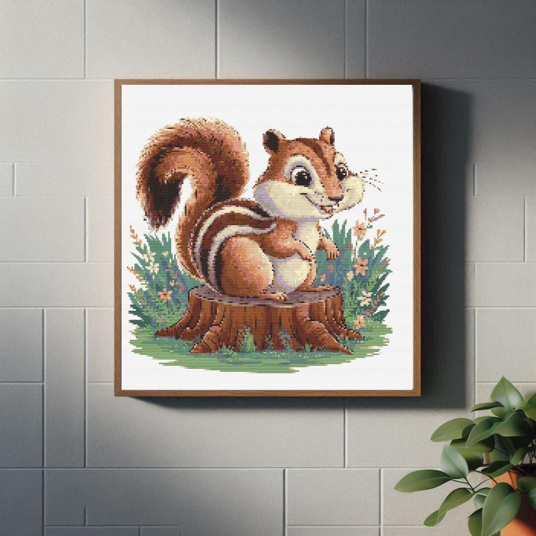 Squirrel Cross Stitch Pattern Pdf-embroidery Pdf Pattern-animal Cross ...