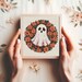 Ghost Cross Stitch Model in Flower Arrangement-ghost Embroidery File ...