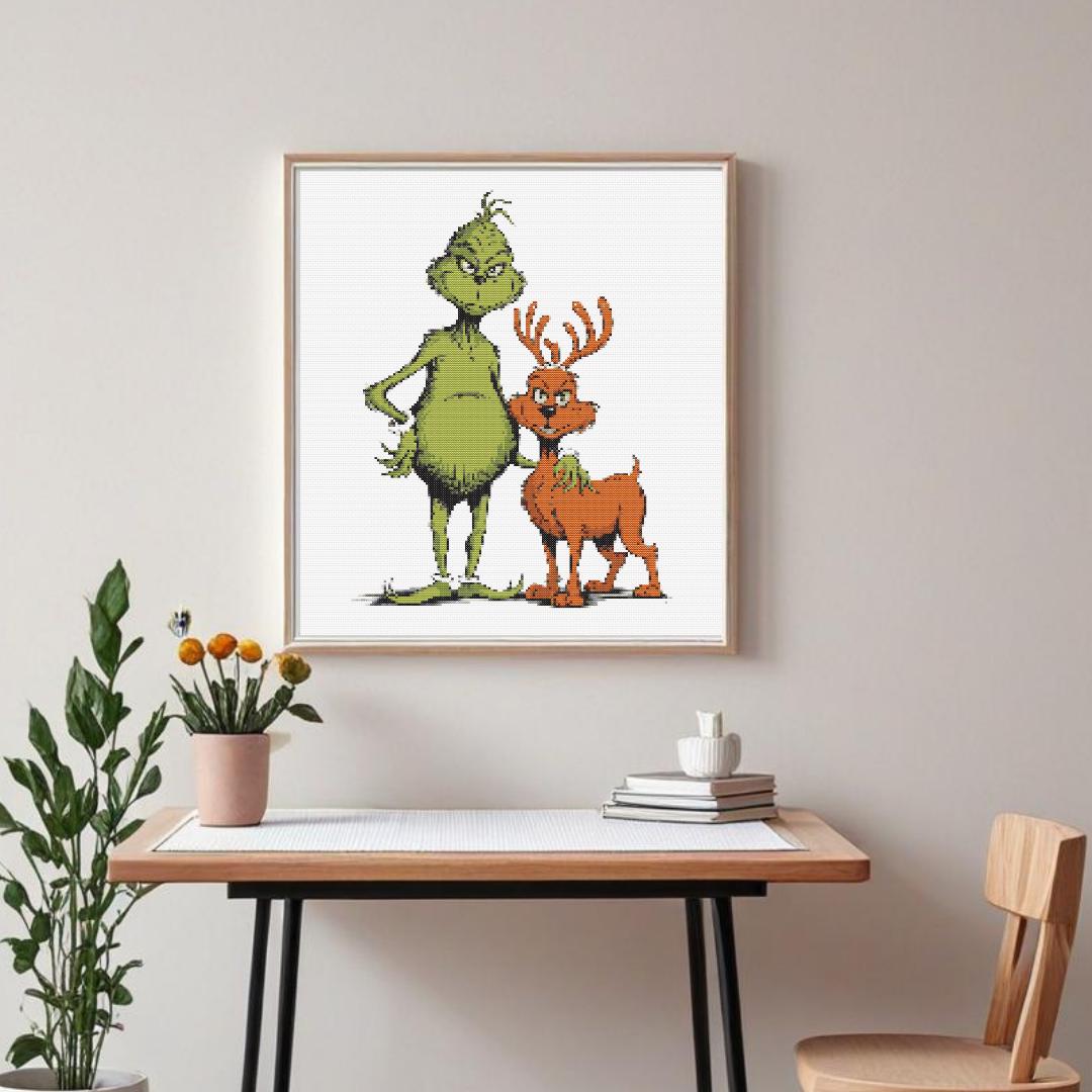 Christmas Grinch Counted Cross Stitch PDF Pattern-festive Holiday ...