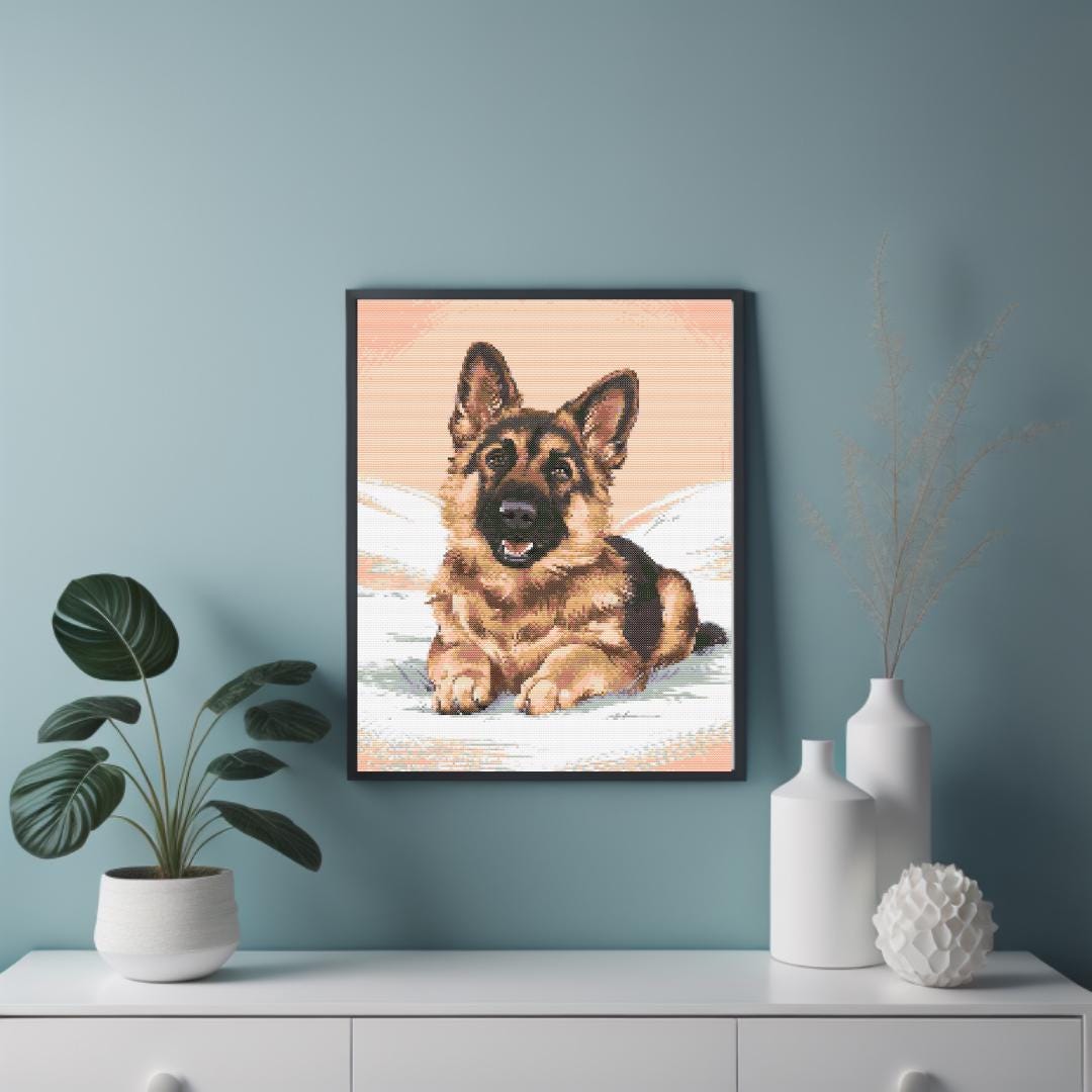 German Shepherd Cross Stitch Pattern-instant PDF Download-hoop ...