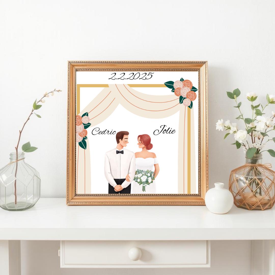 Personalized Wedding Metric Names and Date Keepsake Gift Custom PDF ...
