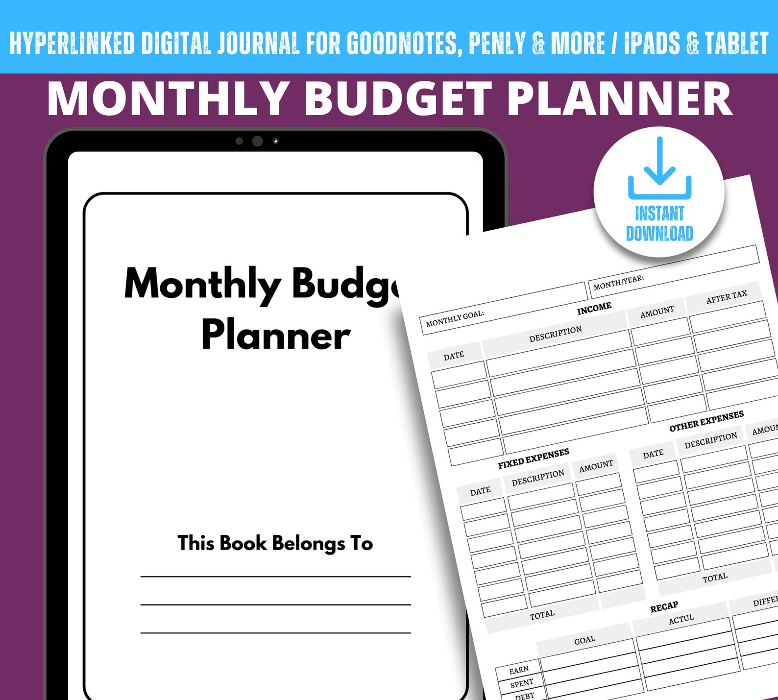 Financial Harmony, A Monthly Budget Planner, Empower Your Wallet ...