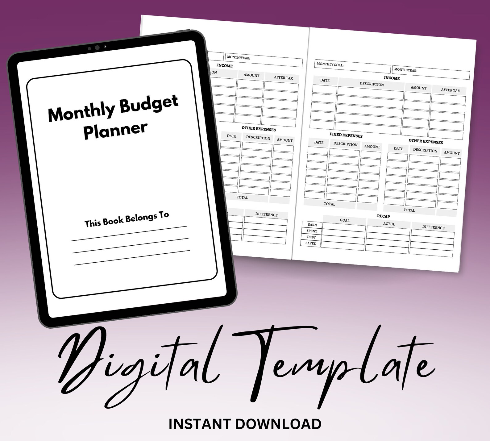 Financial Harmony, A Monthly Budget Planner, Empower Your Wallet ...