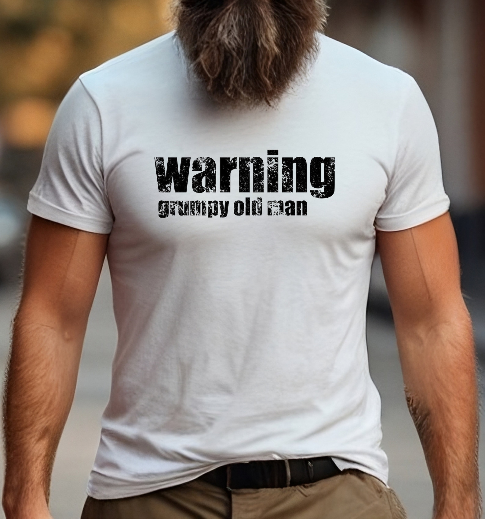 Warning Grumpy Old Man T-shirt | Funny Shirt - Dad Shirt - Grumpy Tee ...