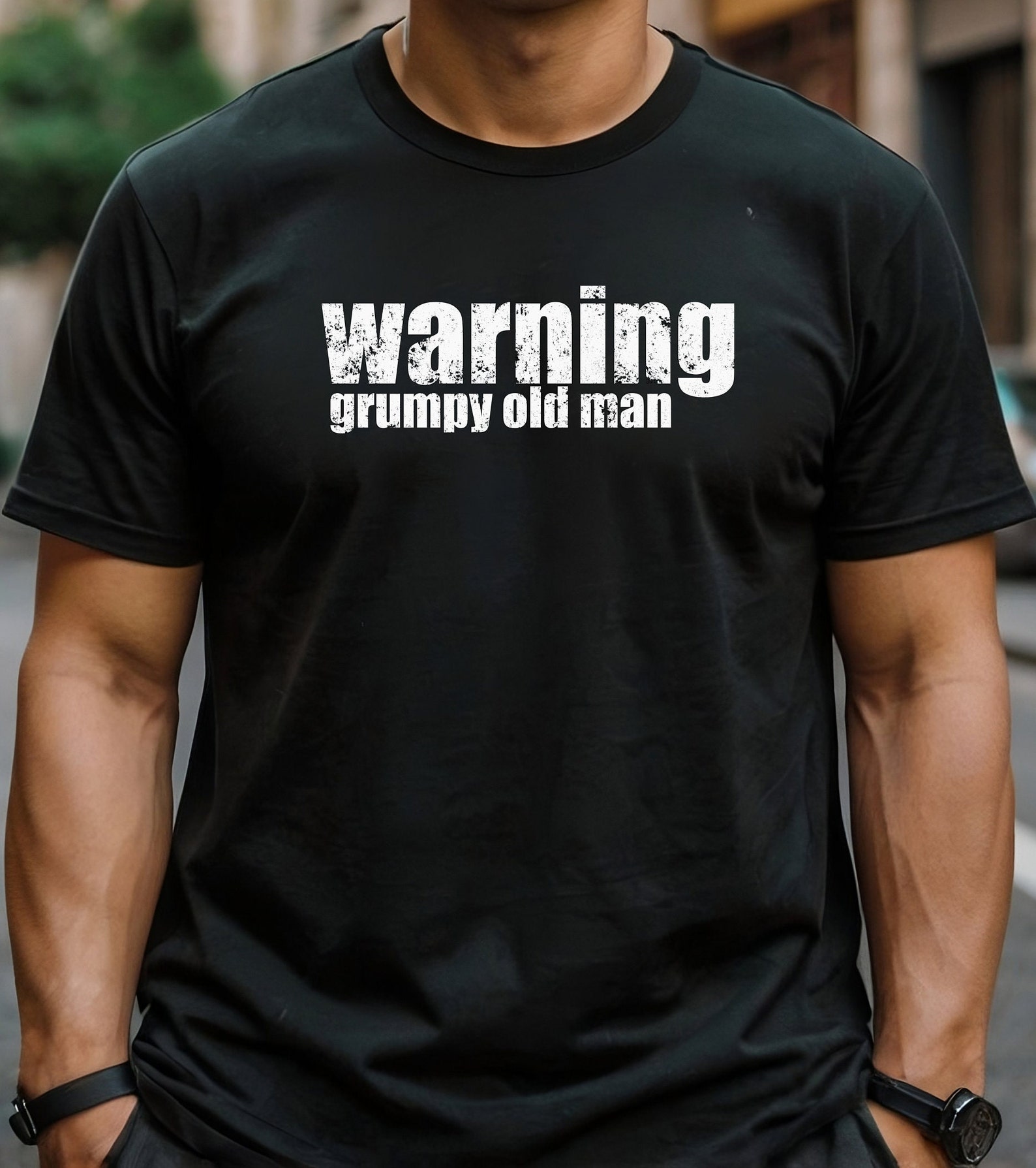 Warning Grumpy Old Man T-shirt | Funny Shirt - Dad Shirt - Grumpy Tee ...