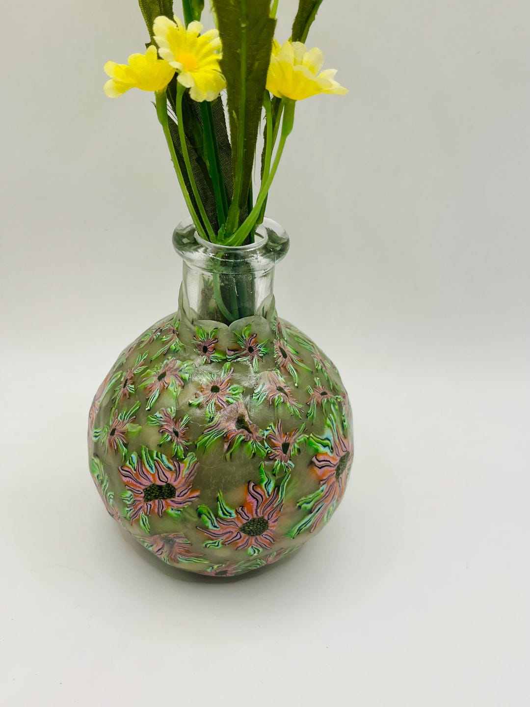Bud Vase, Floating Flower Vase, Floral Vase, Small Glass Vase, Polymer ...