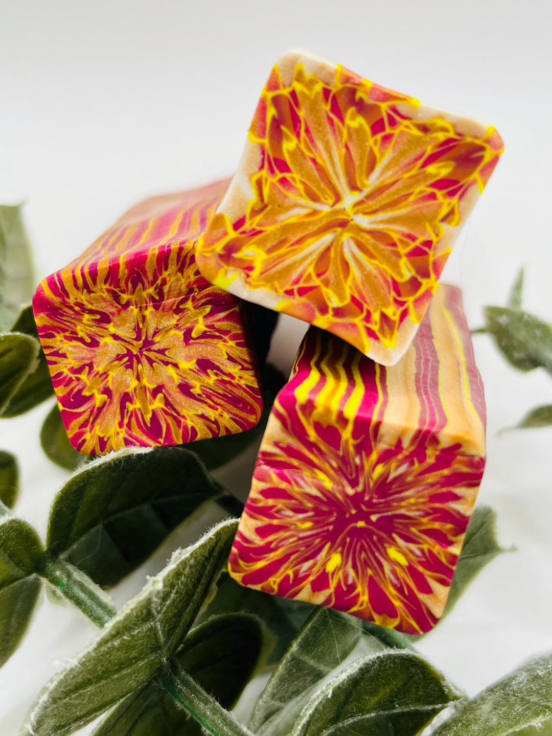 Golden Kaleidoscope Polymer Clay Cane 1215, Kaleidoscope Cane, Floral ...