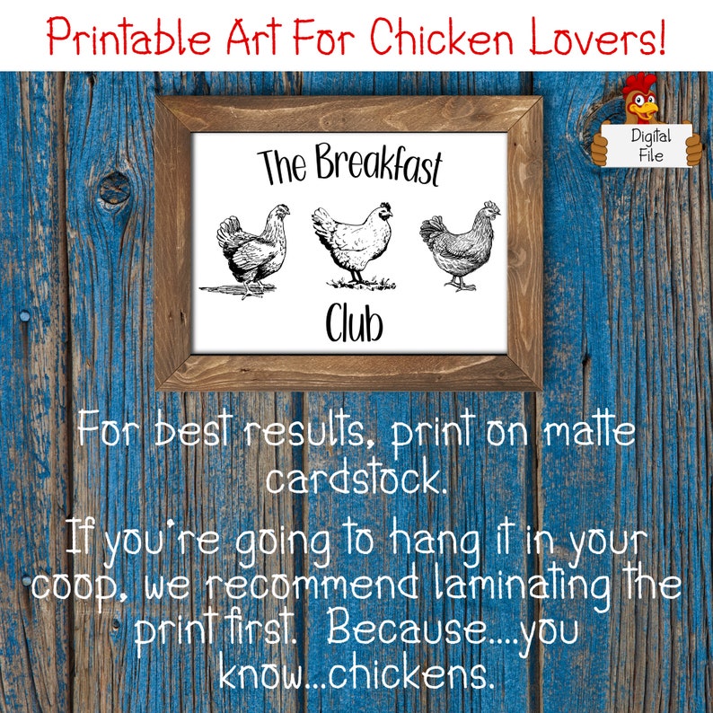 Cute Chicken Coop Signs, Printable Wall Art, Farmhouse Decor, Gift for ...
