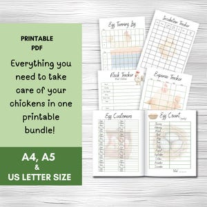 Printable Planner for Chickens, Flock Record Book, Chicken Journal ...