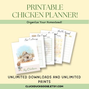 Printable Planner for Chickens, Flock Record Book, Chicken Journal ...