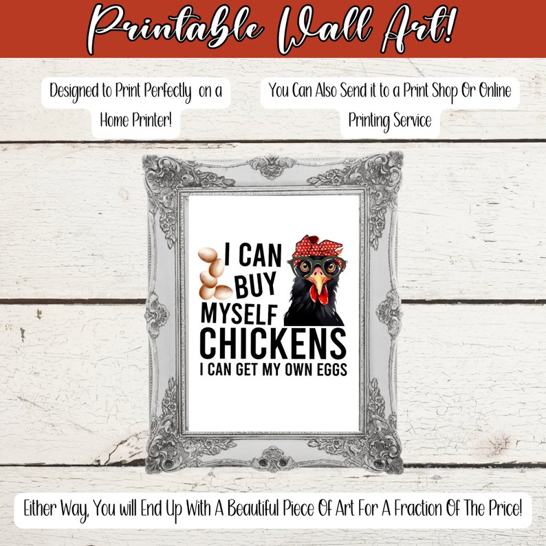 Printable Chicken Wall Art - Etsy