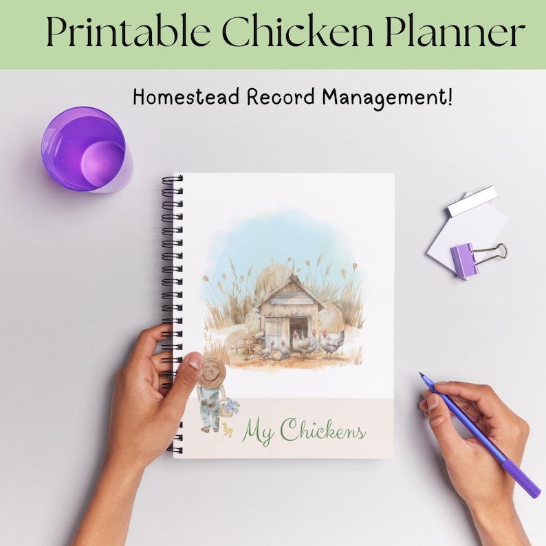 Printable Planner for Chickens, Flock Record Book, Chicken Journal ...