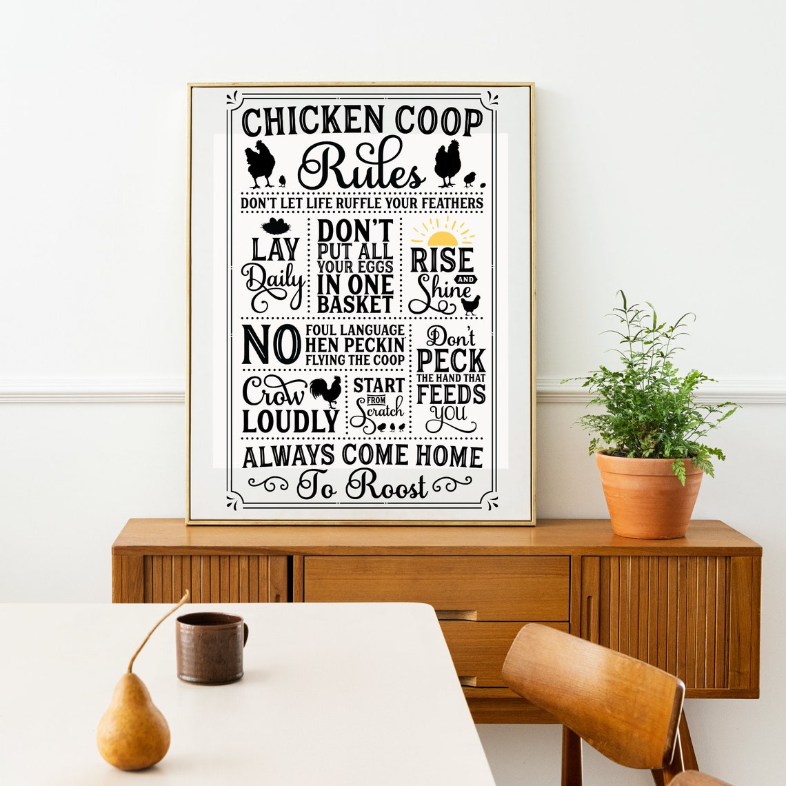 Charming Printable Chicken Coop Wall Art , Perfect Farmhouse Decor - Etsy
