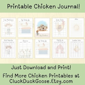 Printable Planner for Chickens, Flock Record Book, Chicken Journal ...
