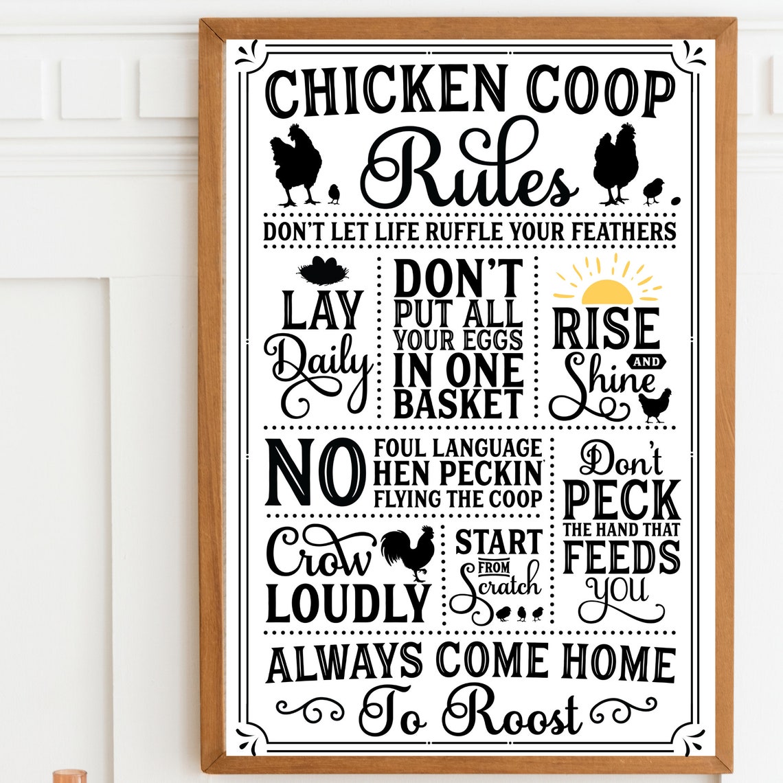 Charming Printable Chicken Coop Wall Art , Perfect Farmhouse Decor - Etsy