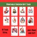 Printable Chicken Gift Tags, Chicken Christmas, Homesteading Tags, Farm ...