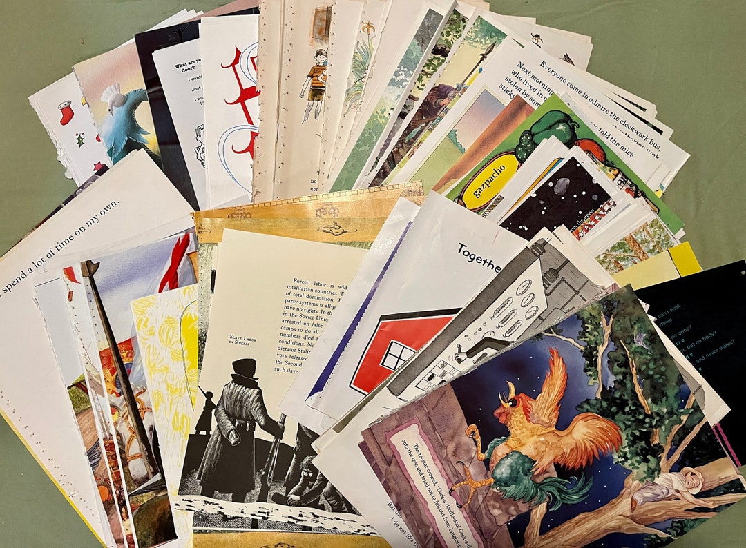 Children's Book Pages - TWO Pounds Paper Craft - Etsy