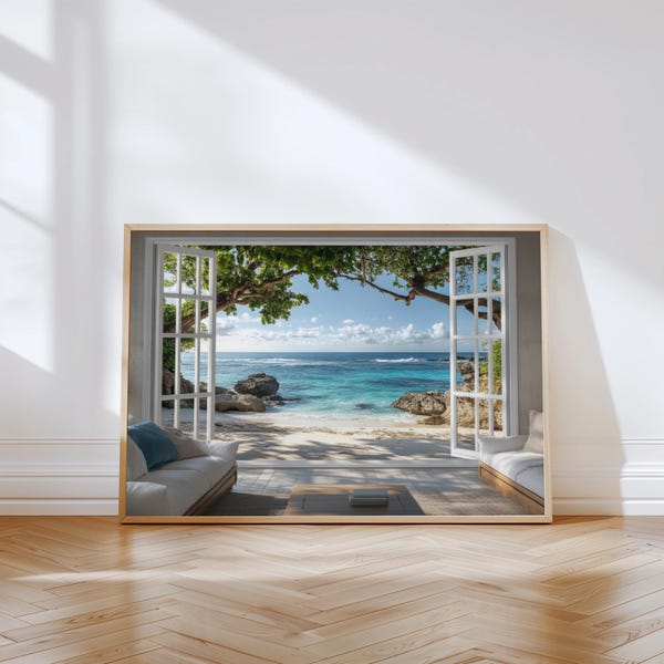Beach Scene Window Film - Etsy