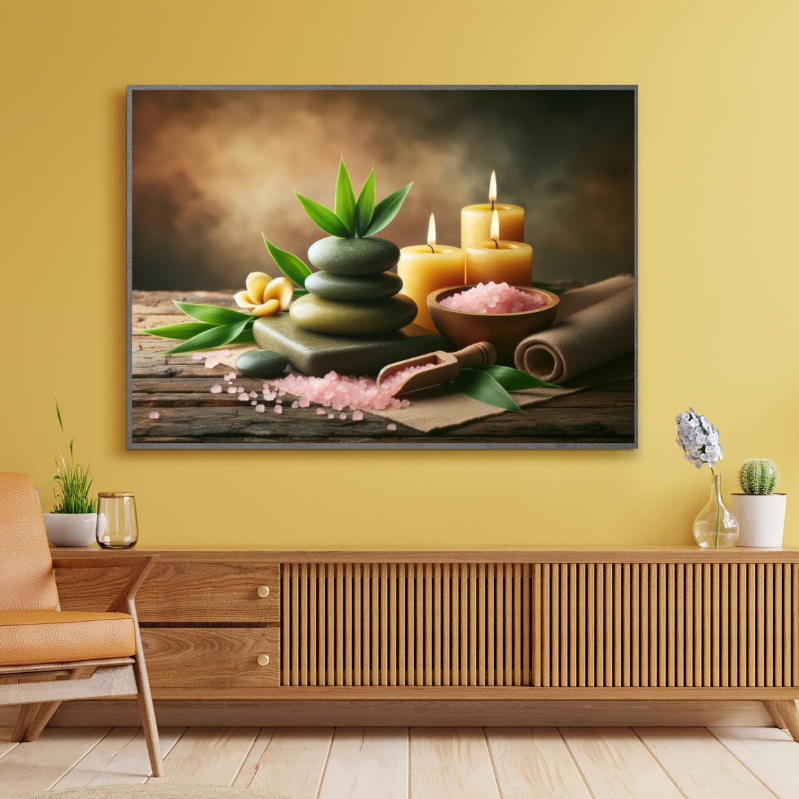 Zen Spa Printable Wall Art | Aromatic Candles & Stones | Instant ...