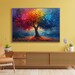 Ai-created Rainbow Tree Wall Art - Textured Colorful Print in Multiple ...