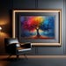 Ai-created Rainbow Tree Wall Art - Textured Colorful Print in Multiple ...