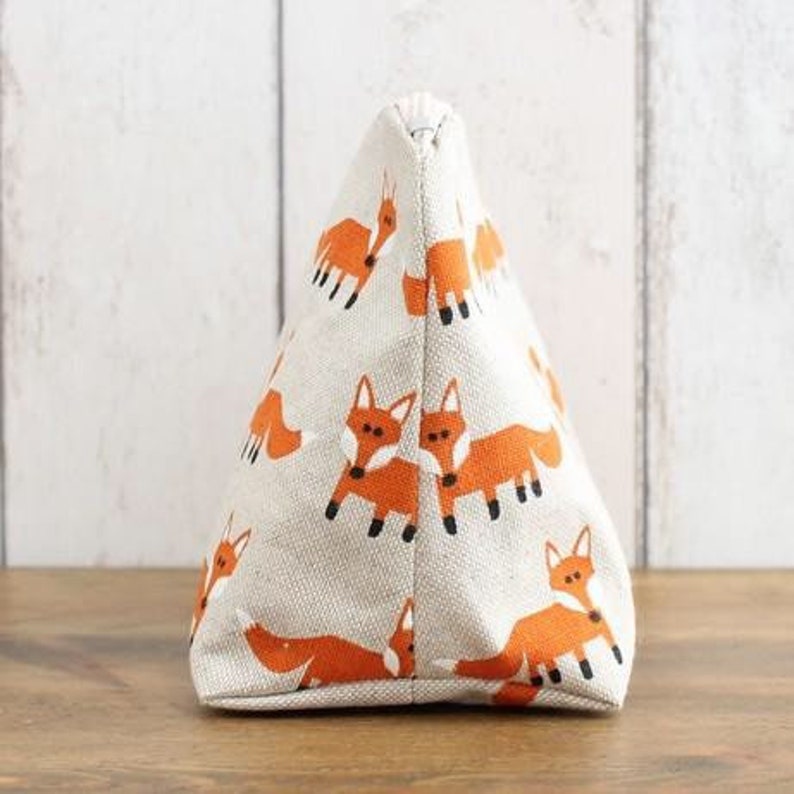 Fox Fabric Zipped Pouch, Makeup Bag, Gadget Case - Etsy