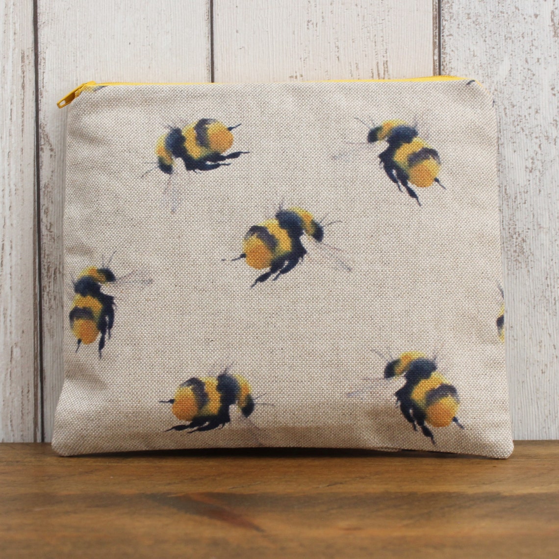 Bumblebee Fabric Zipper Pouch, Makeup Bag, Gadget Case, Coin Purse - Etsy