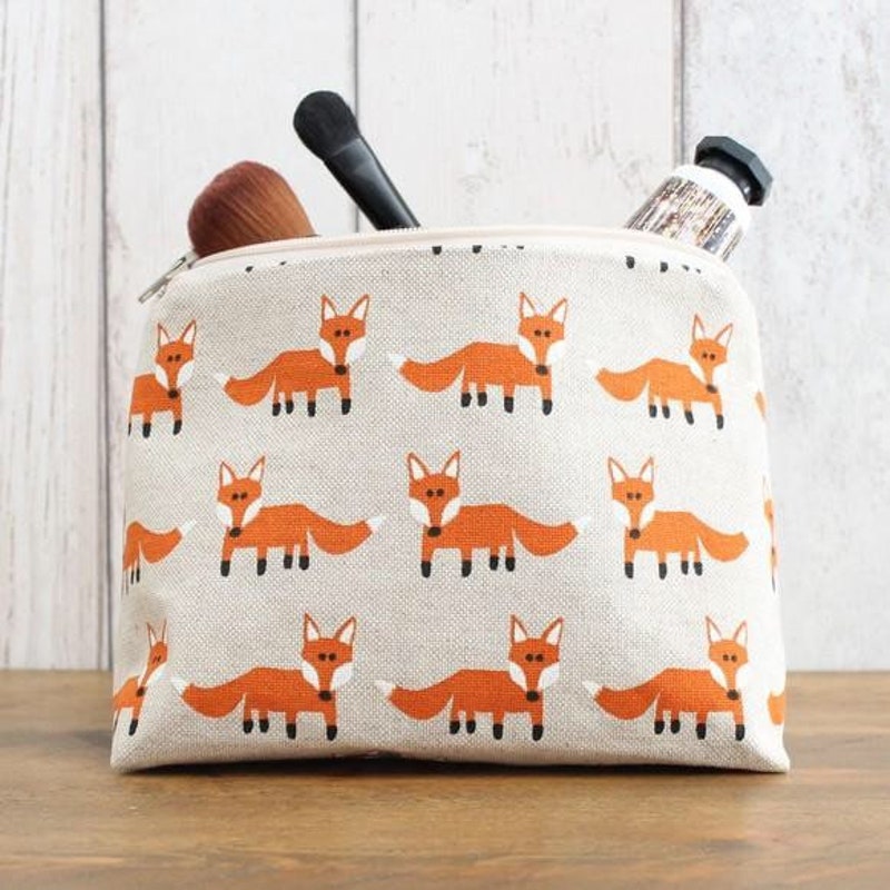 Fox Zipper Pouch - Etsy